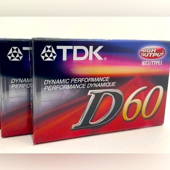Media | 2 Tdk D6 Blank Audio Cassette Tapes Iec I Type I High Output New Normal Bias | Poshmark